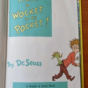 There's a Wocket in My Pocket by Dr Seuss Childrens Book - Etsy