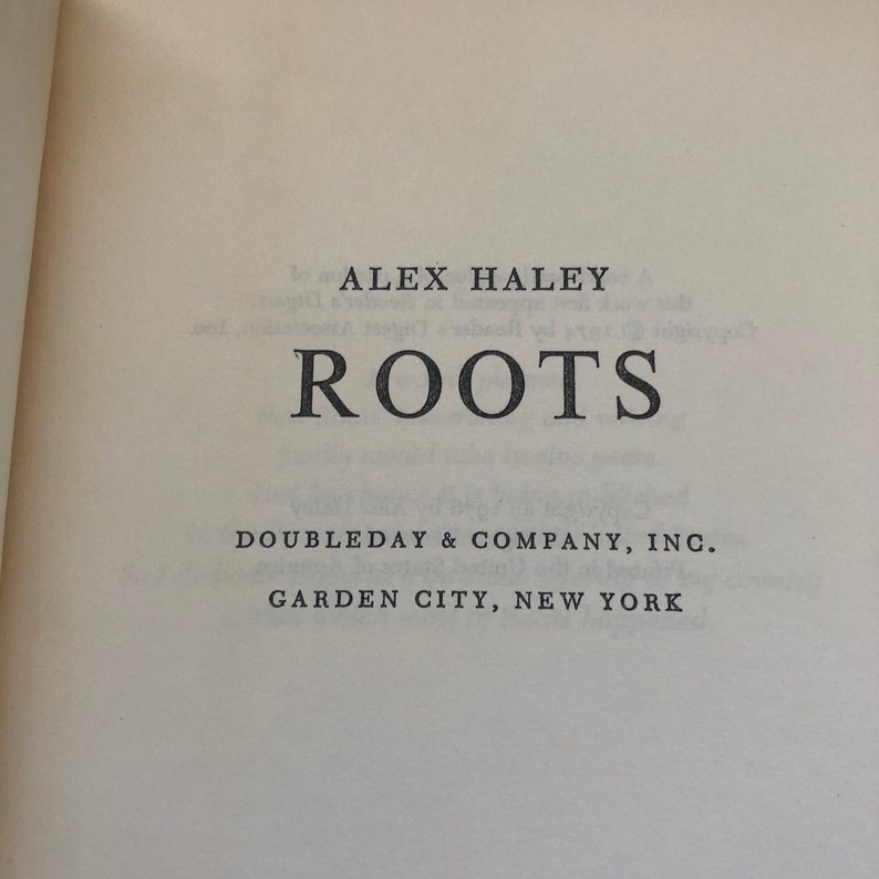 Roots by Alex Haley 1976 Signed First Edition Collectible Book - Etsy