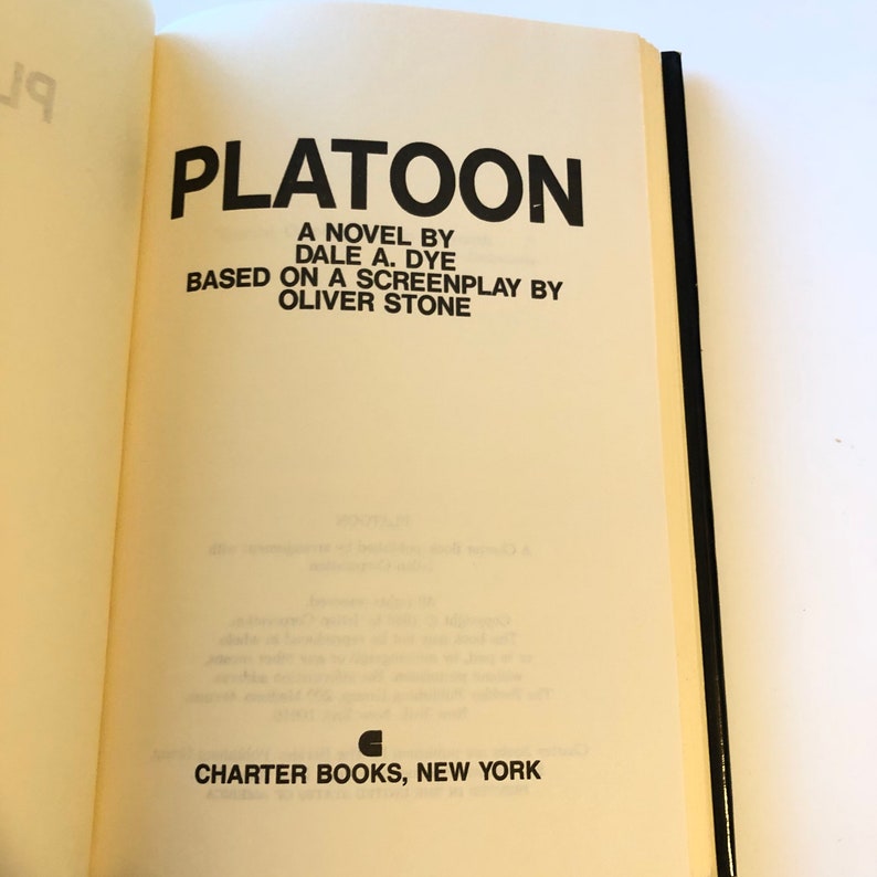 Platoon by Dale A Dye Book 1986 - Etsy