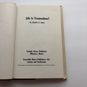 Life is Tremendous by Charles E Jones 1969 Signed Self Help Leadership ...
