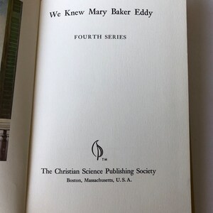 We Knew Mary Baker Eddy Fourth Series - Etsy