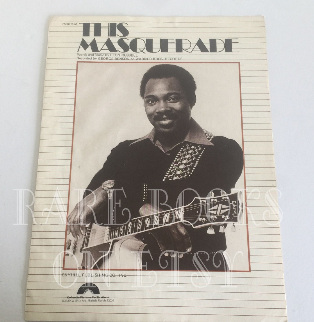 This Masquerade George Benson Pop Sheet Music Wall Art Home Decor 1970 ...