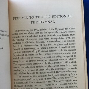 The Christian Science Hymnal With Five Hymns Written by Reverend Mary Baker Eddy 1910 Prince ...