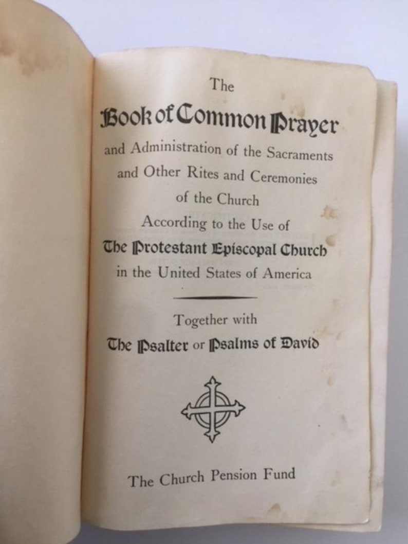 The Book of Common Prayer 1940 Protestant Episcopal Church - Etsy UK