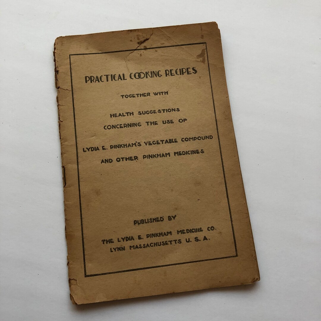 Lydia E. Pinkham's Vegetable Compound Collectible Cookbook Quackery ...