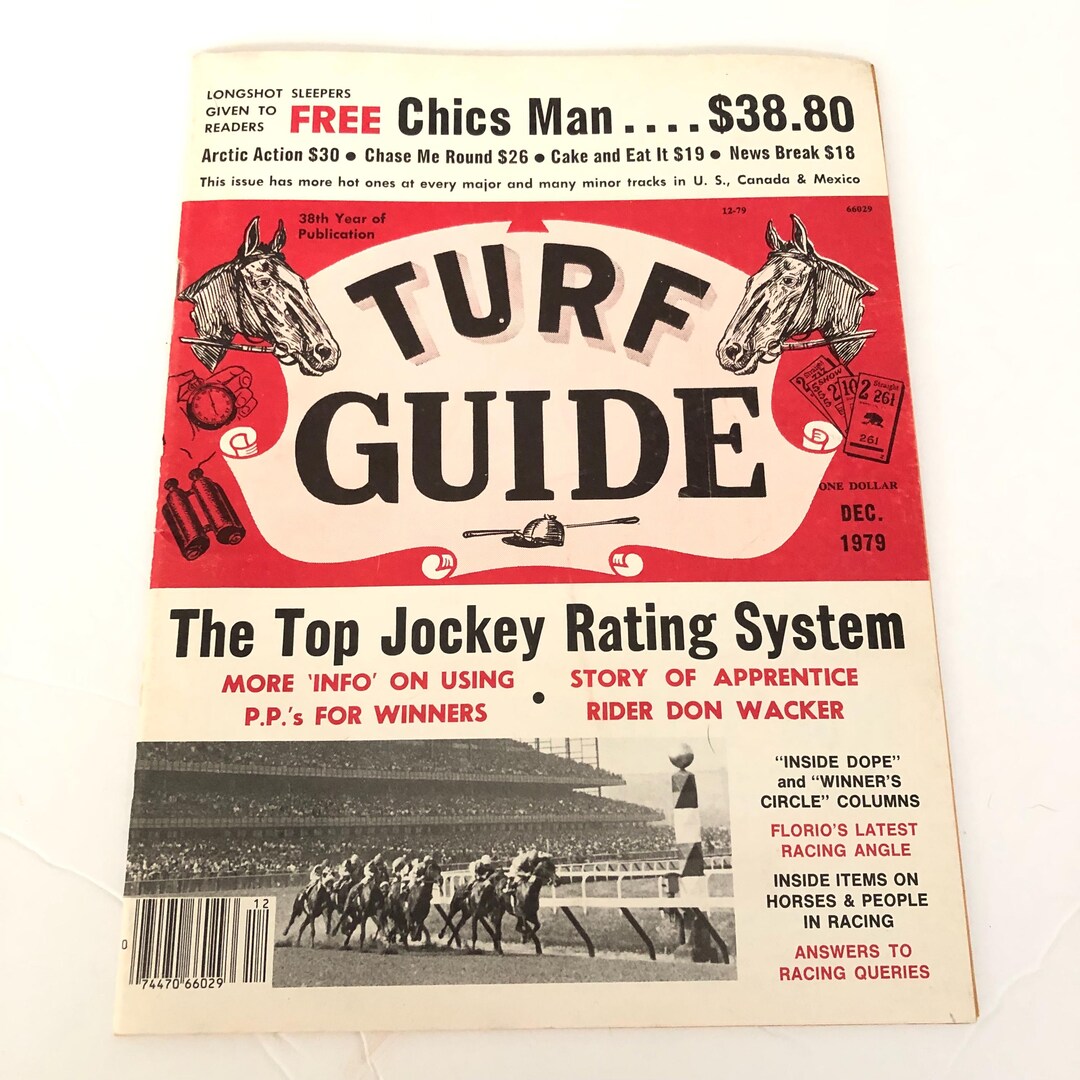 Turf Guide 1979 Vintage Horse Racing Magazine Home Decor Gaming - Etsy