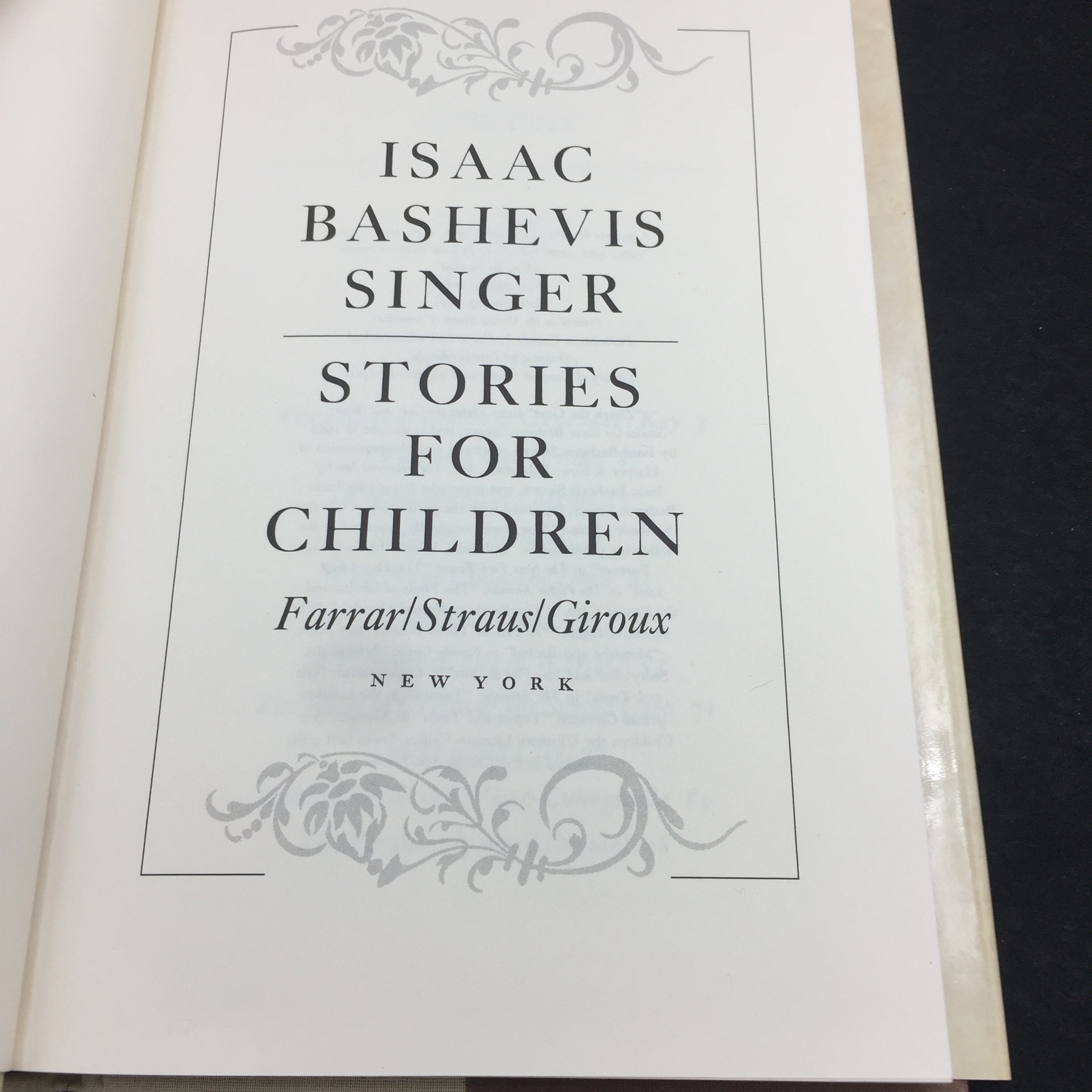 Stories for Children by Isaac Bashevis Singer Collectible - Etsy
