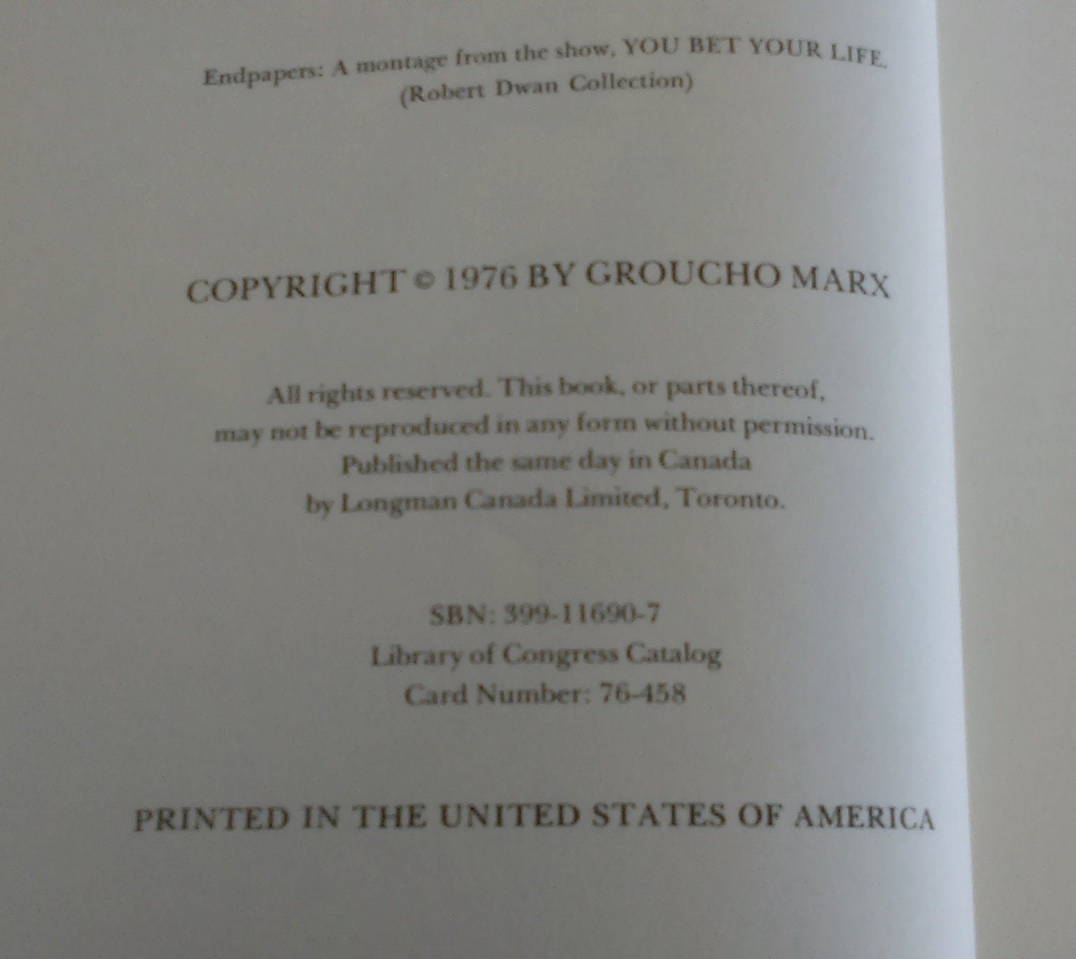 The Secret Word is Groucho by Groucho Marx With Hector Arce 1976 - Etsy