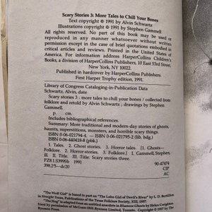 Scary Stories 3 More Tales to Chill Your Bones by Alvin Schwartz - Etsy