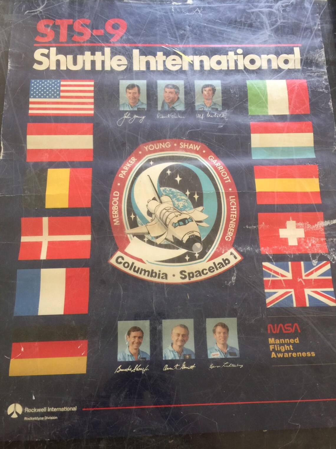 Poster Vintage Columbia Spacelab 1 Space Shuttle NASA - Etsy
