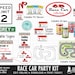 Race Car Printable Birthday Party Kit, Retro Vintage Race Car Party ...