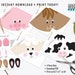 Farm Animal Party Hats, Printable Party Hats, Cow, Horse, Pig, Sheep ...
