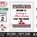 Race Car Printable Birthday Party Kit, Retro Vintage Race Car Party ...