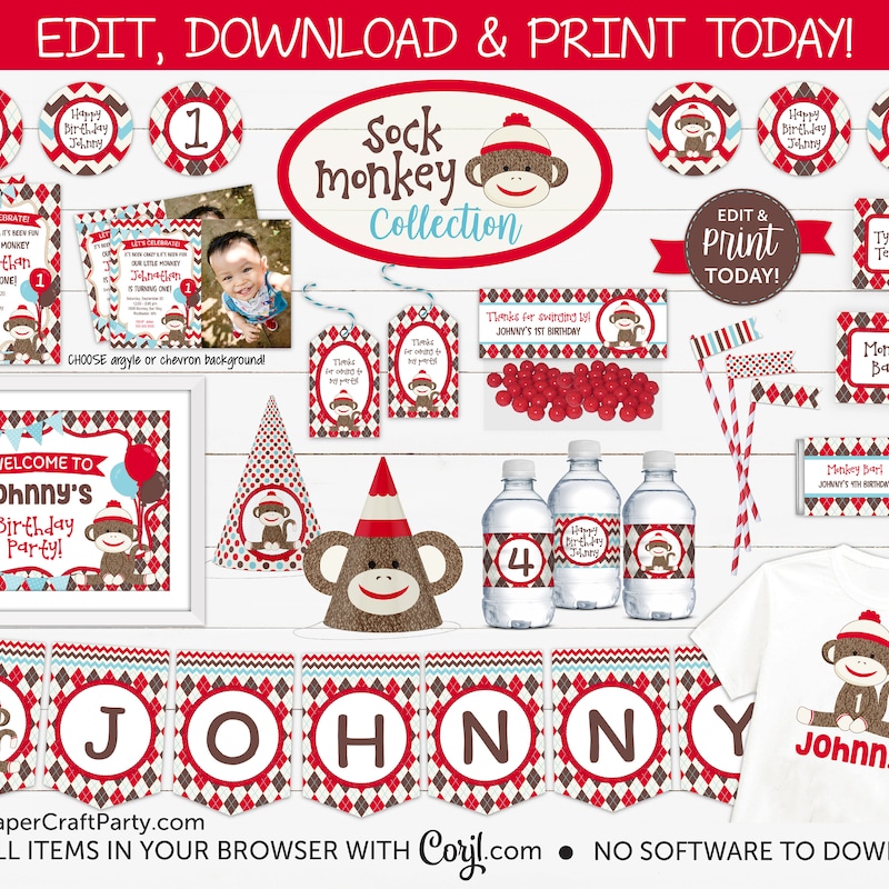 Sock Monkey Decor - Etsy