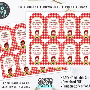 Little Red Riding Hood Gift Tags, Edit Online, Download + Print Today ...