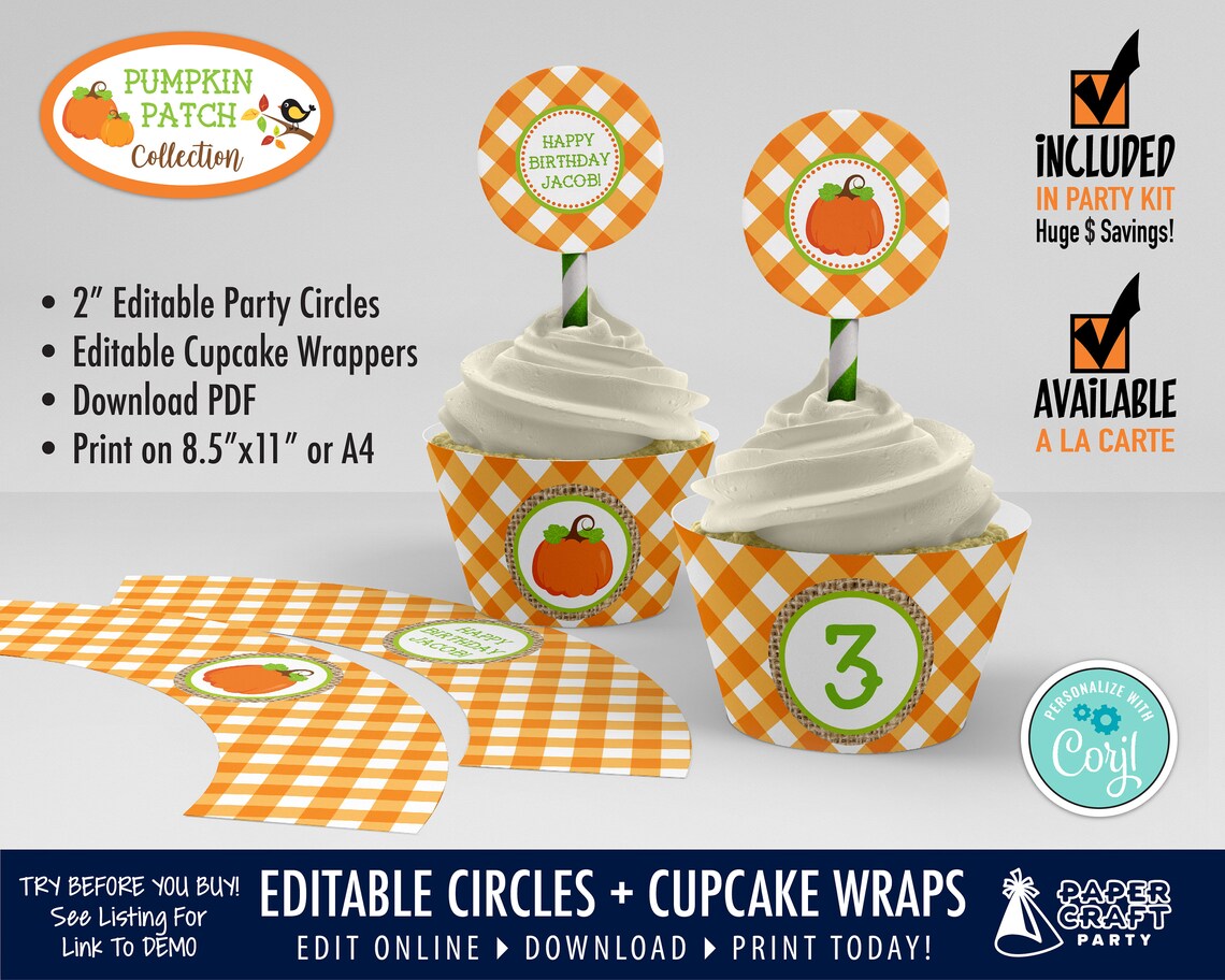 Pumpkin Patch Printable Party Kit Includes Invite and | Etsy