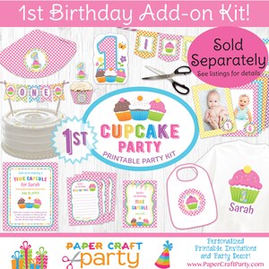 Cupcake Invitation, Printable Cupcake Invite, Baking Party, Sweet Shop ...