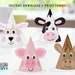 Farm Animal Party Hats, Printable Party Hats, Cow, Horse, Pig, Sheep ...