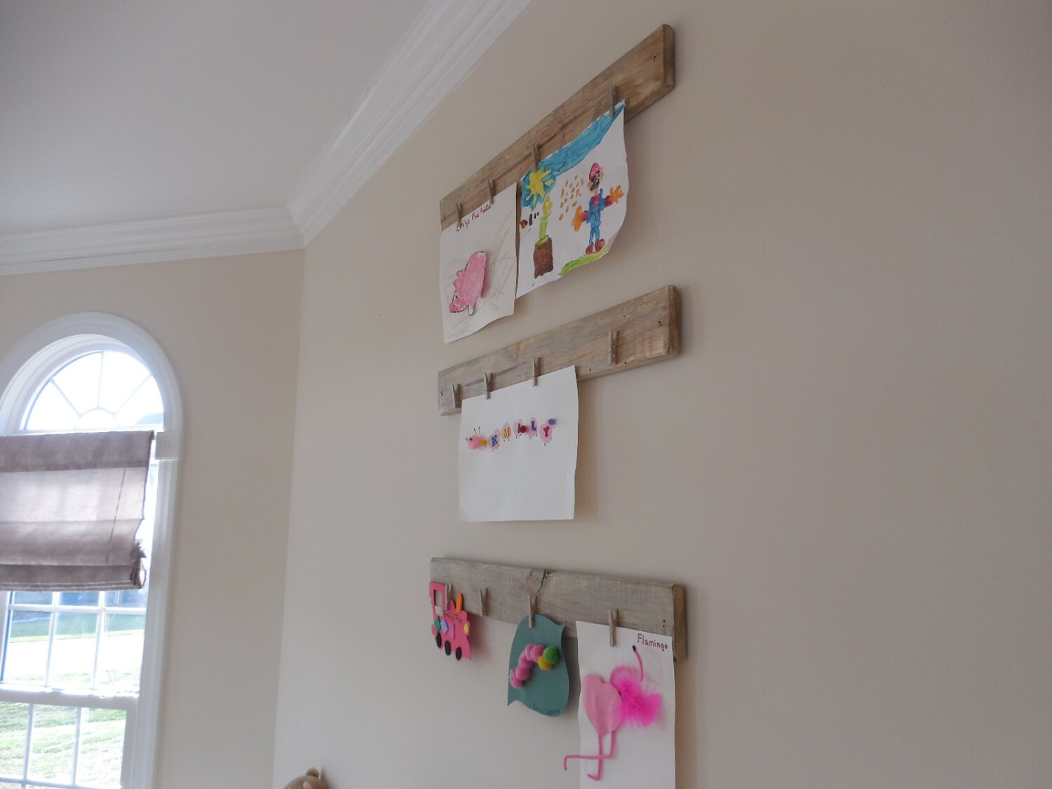 Set of Three Wooden Photo Display Boards / Pallet Wall / Farmhouse ...