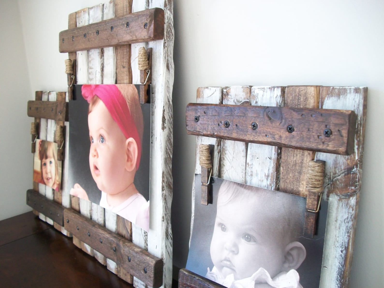 Picture Holder/frame Set of Two Rustic/shabby Chic Wall - Etsy