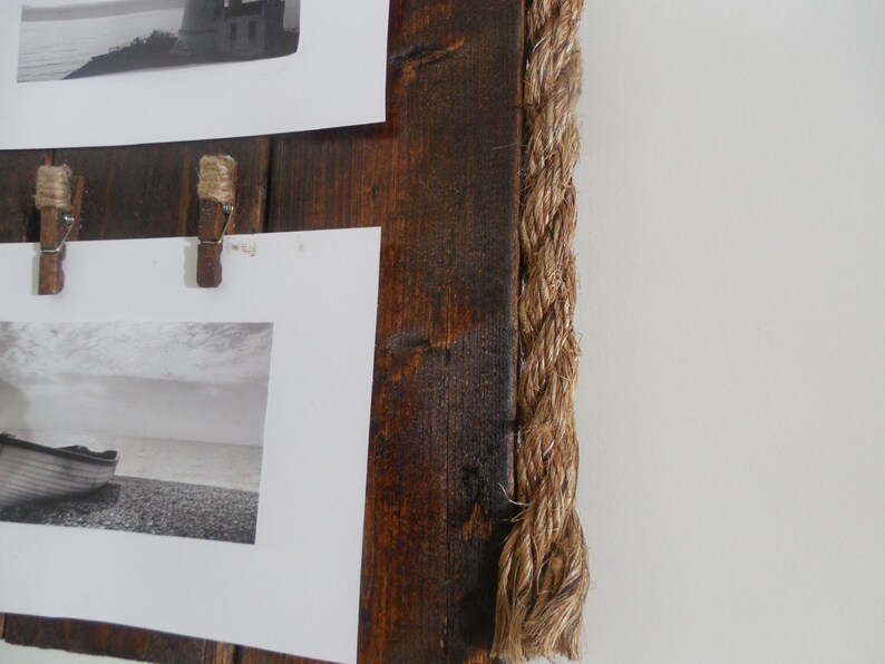 Beach Home Decor / Nautical Rope / Frame / Wall Hanging / Two 5x7 ...