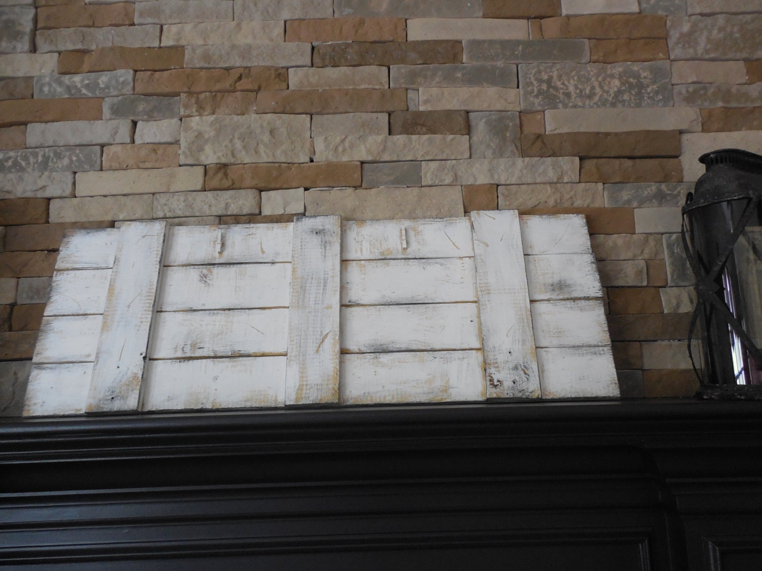 Rustic Chic / Large Picture Holder/ Frame Shutter / Weathered White ...