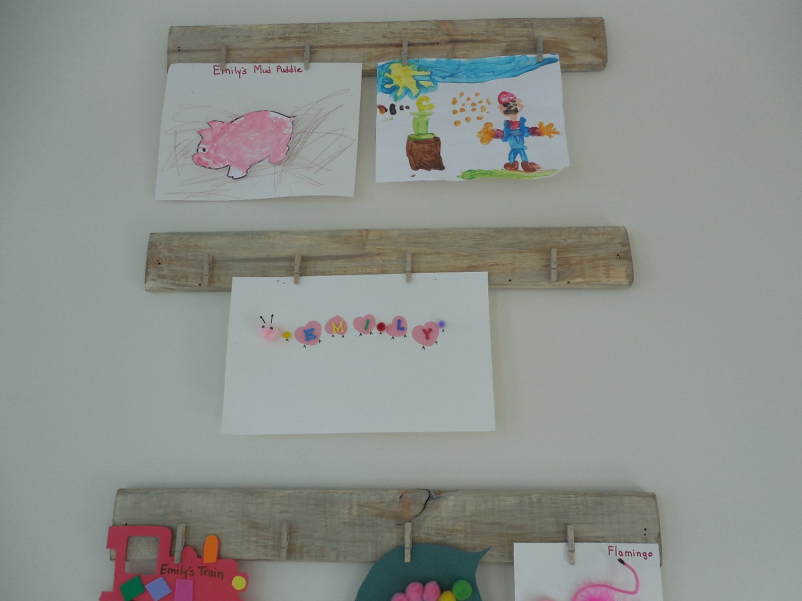 Set of Three Wooden Photo Display Boards / Pallet Wall / Farmhouse ...