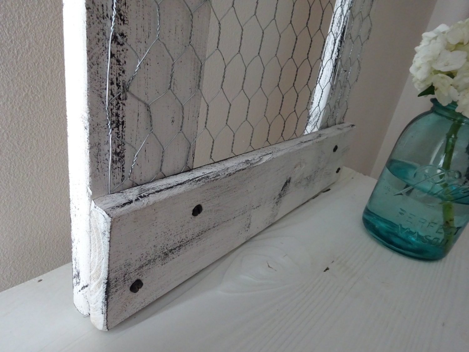 Chicken Wire Shutter / Wall Hanging / Farmhouse / Home Decor - Etsy