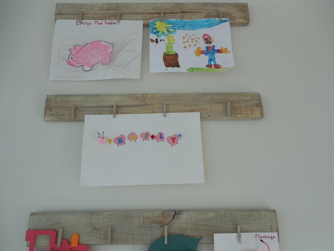 Set of Three Wooden Photo Display Boards / Pallet Wall / Farmhouse ...