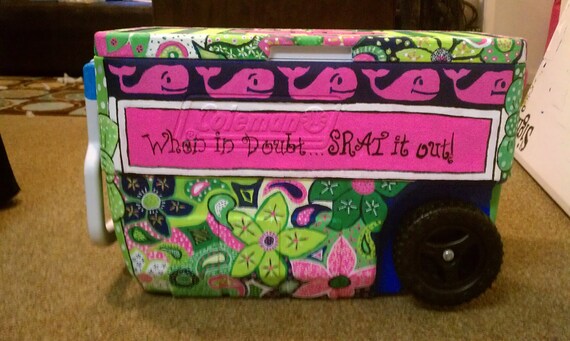 Items similar to Hand Painted Cooler on Etsy