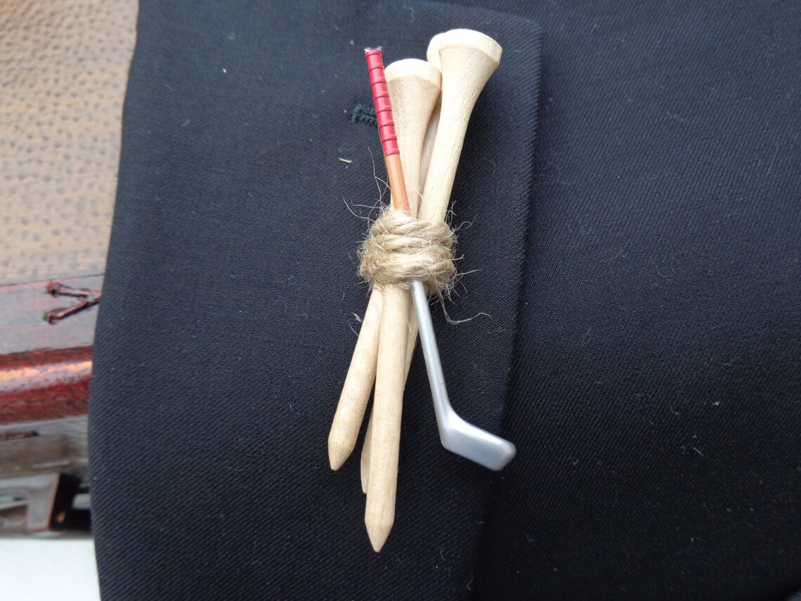 Boutonniere Designed With a Mini Golf Tee - Etsy