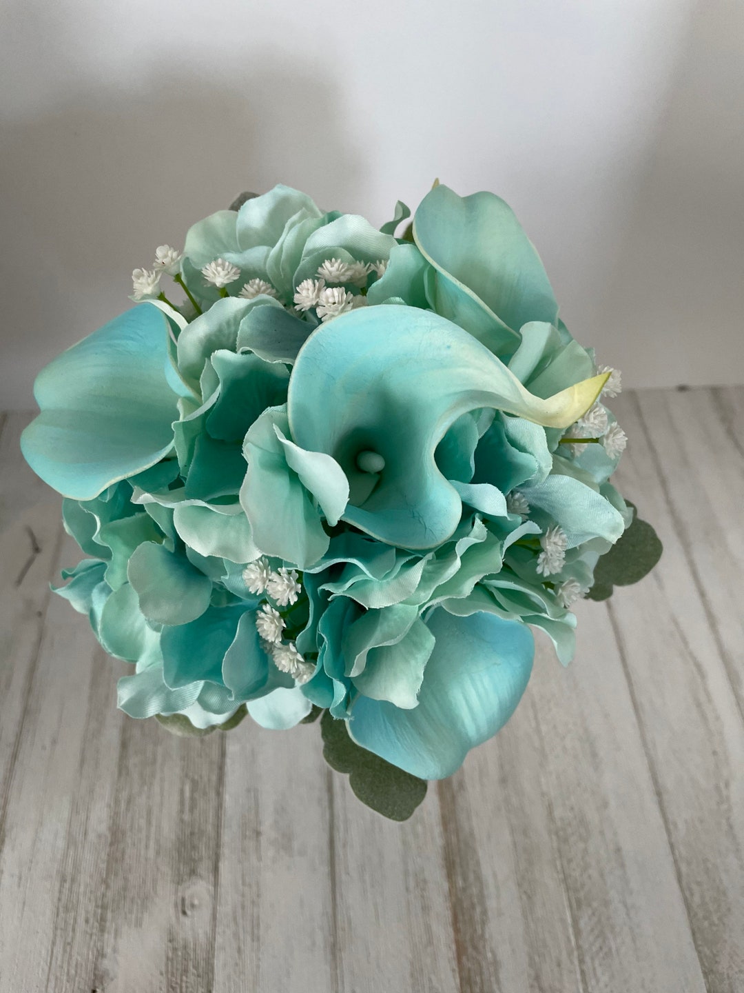 Posey Bouquet in Aqua-ready TO SHIP - Etsy
