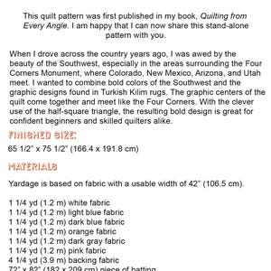 Four Corners PDF Quilt Pattern - Etsy