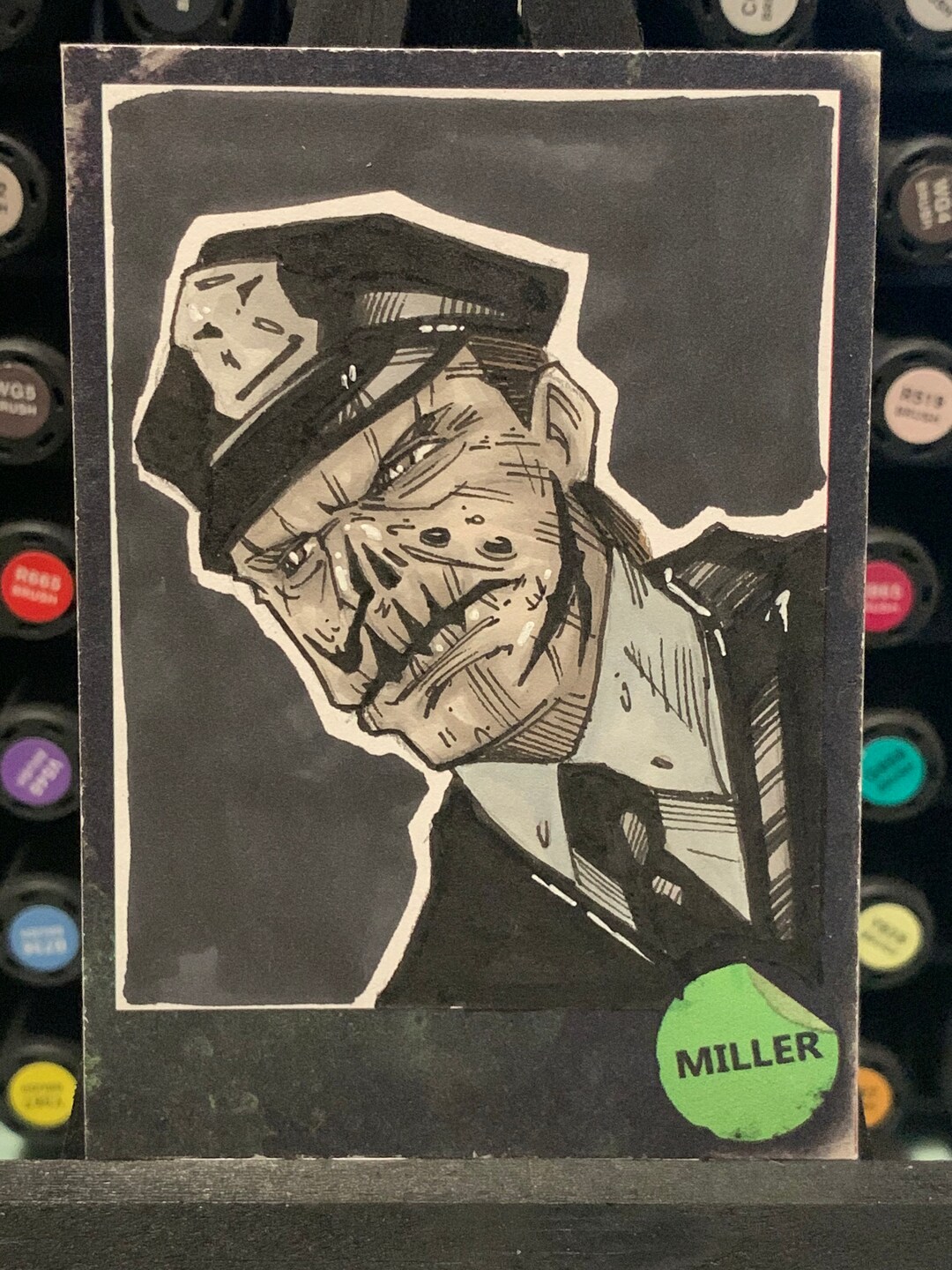 Maniac Cop Horror Sketch Card Original Art - Etsy