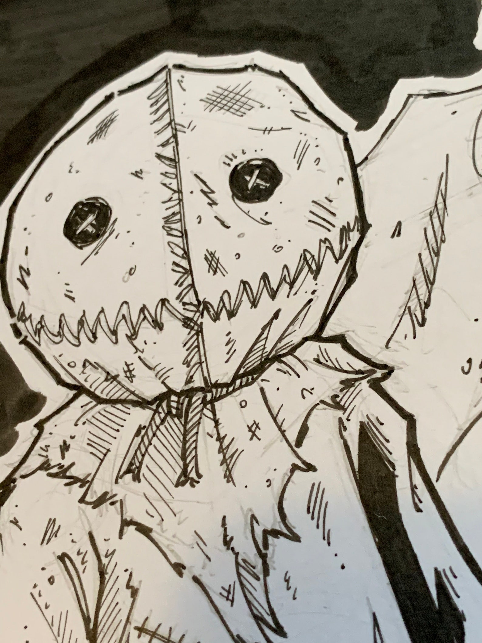 Sam Trick Rtreat A4 Ink Drawing Horror Original Art | Etsy