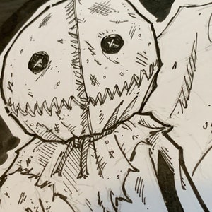 Sam Trick R’treat A4 Ink Drawing Horror Original Art - Etsy