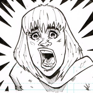 Ghost Face Opening Kill Comic Page Ink Drawing Horror Original Art - Etsy