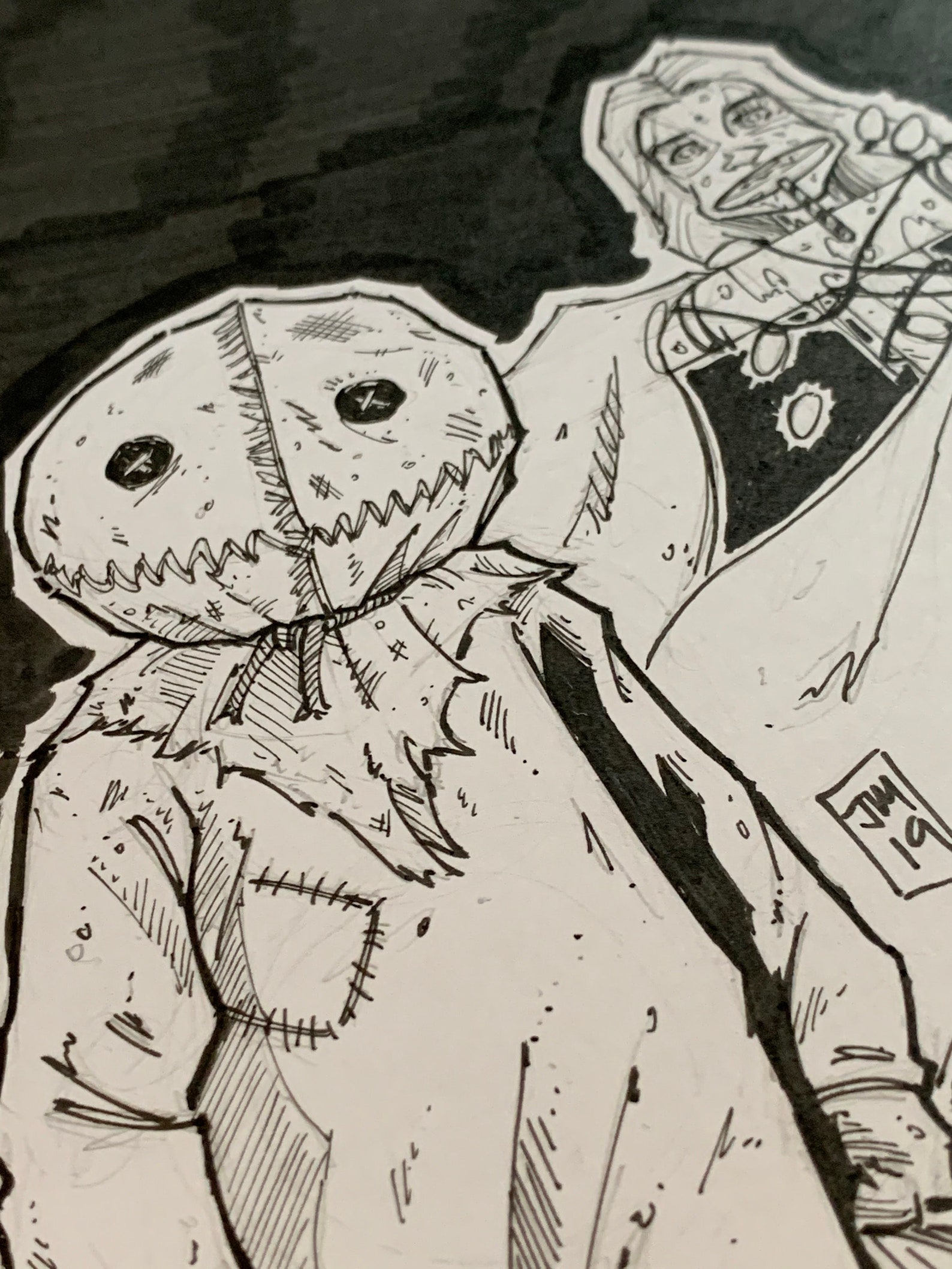 Sam Trick Rtreat A4 Ink Drawing Horror Original Art | Etsy