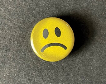 Sad Face Pin - Etsy