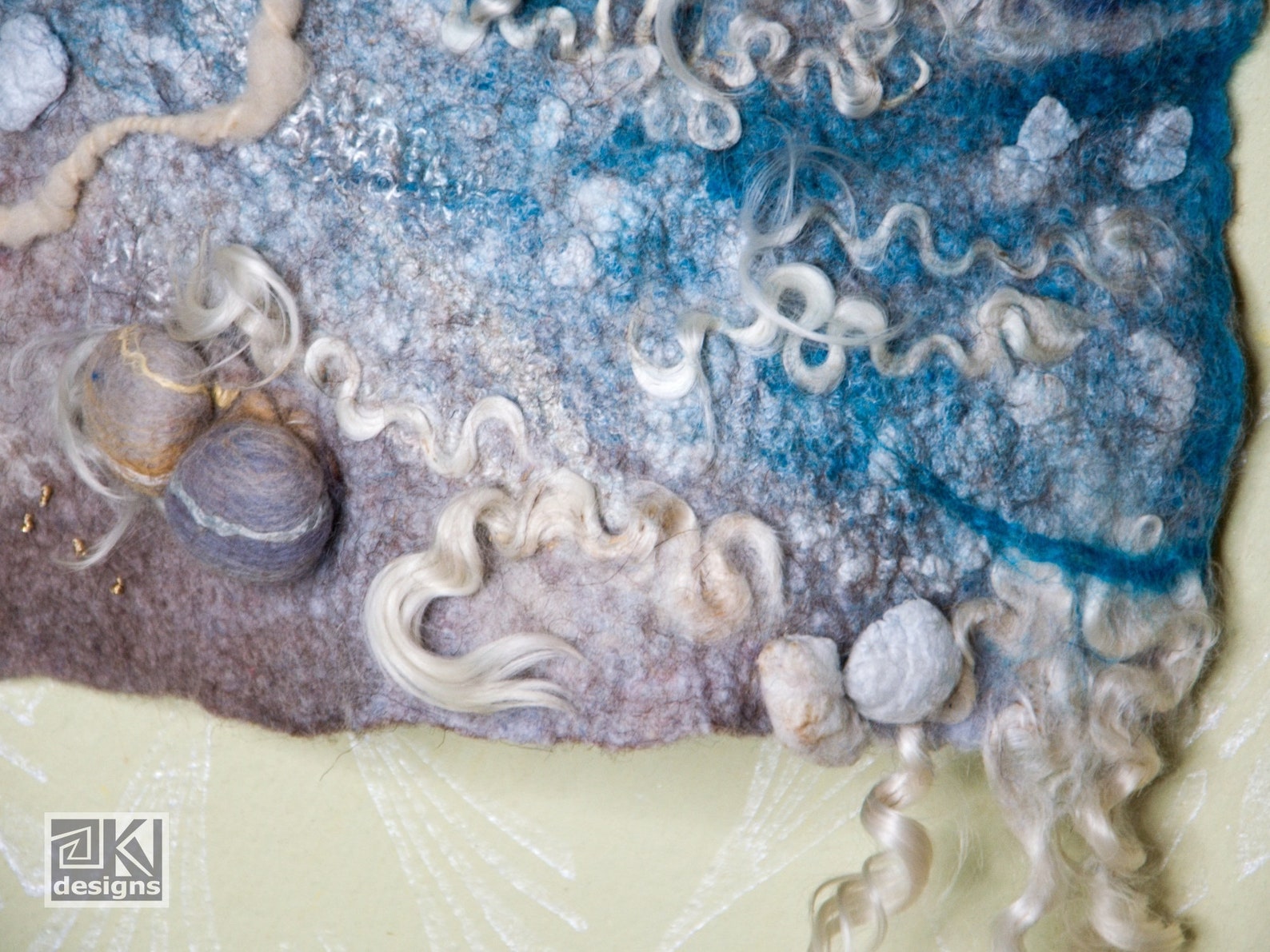 Seascape, Felted Wall Hanging, Beach, Wall Art Panel, Summer Landscape ...