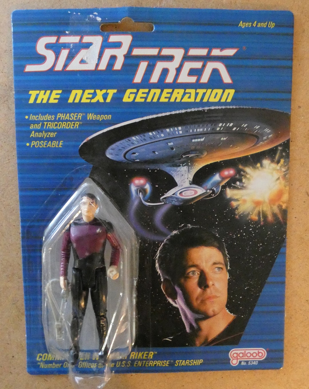 Star Trek Action Figure-commander Willam Riker TM- Next Generation ...