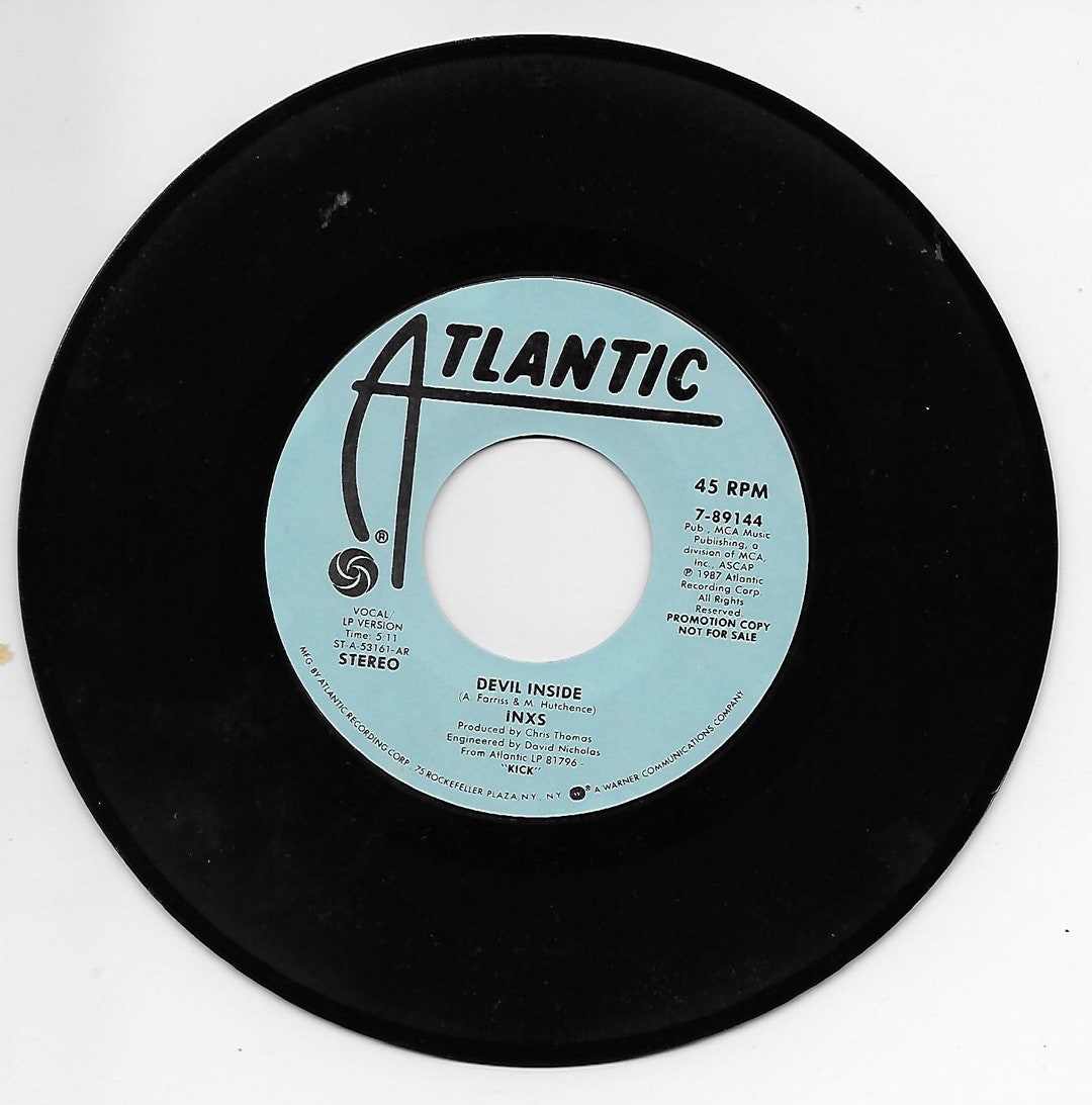 45-rpm Record-vinyl Inxs-devil Inside Altantic-1987 - Etsy
