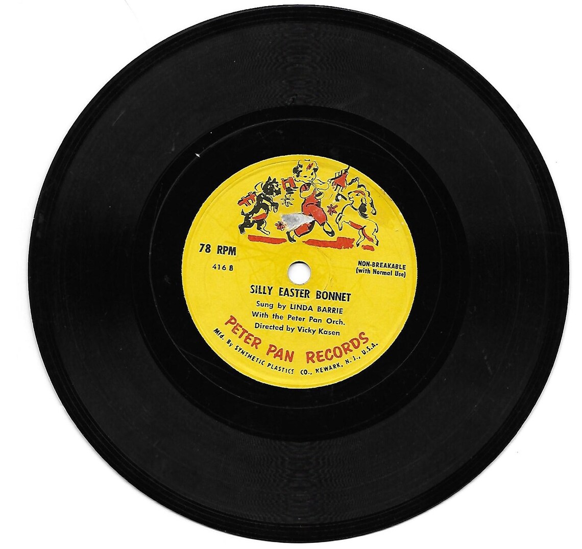 Vinyl Record-easter-silly Easter Bonnet- Linda Barrie-78 Rpm Record ...