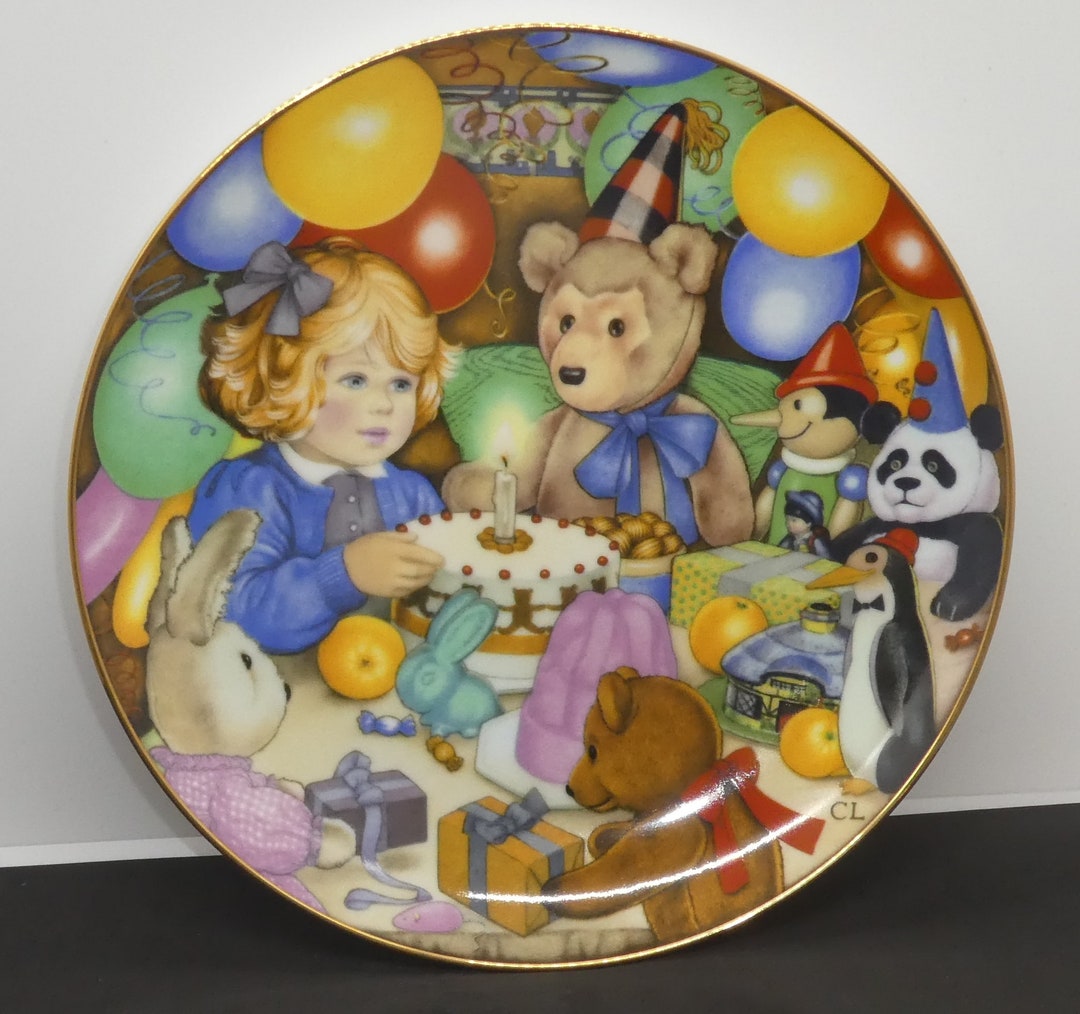 Decorative Plate-teddy's Birthday Party-carol Lawson-signed Plate-1985 ...
