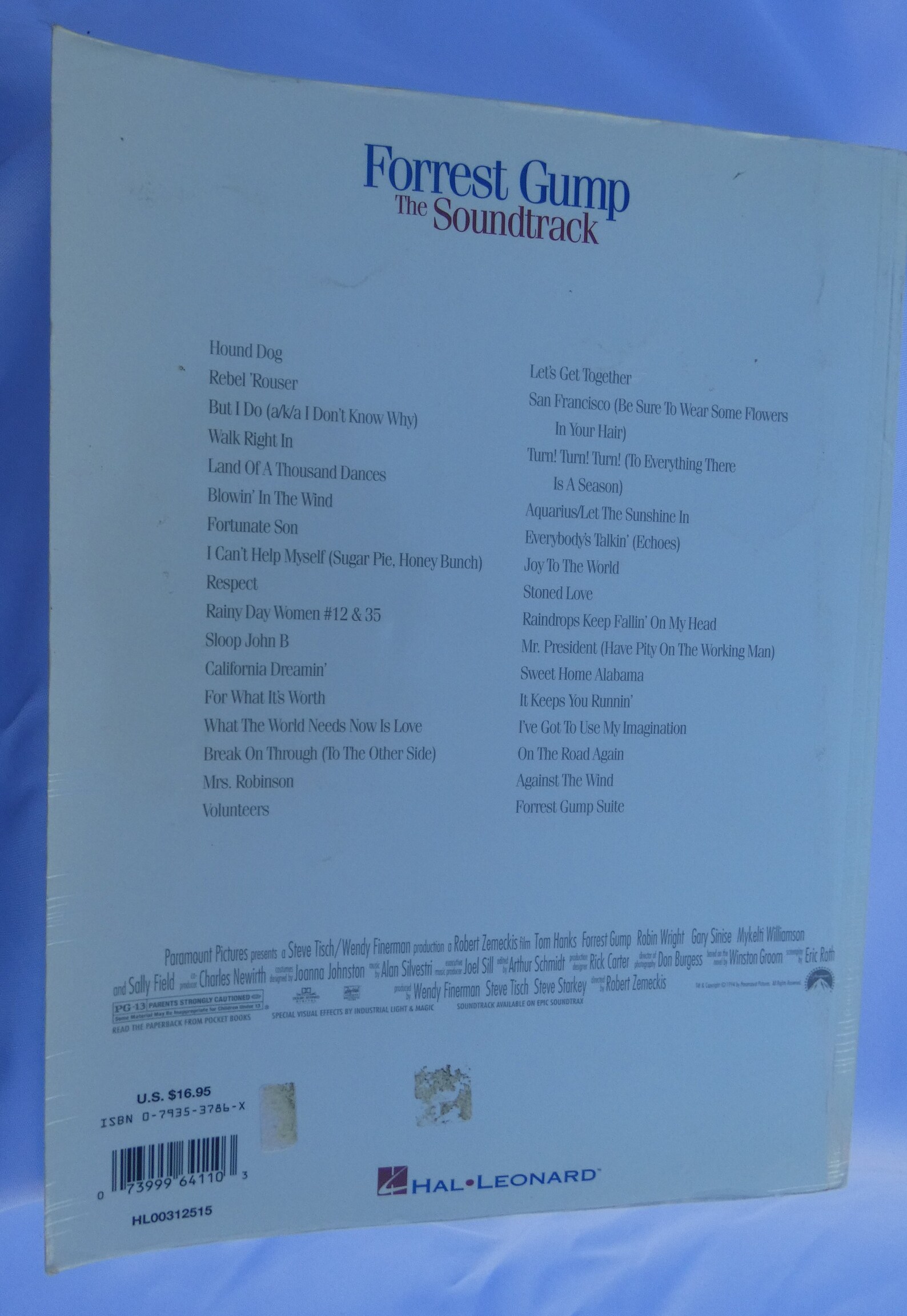 Piano-vocal-guitar- Music Book-forrest Gump the Sound Track- 32 Songs ...