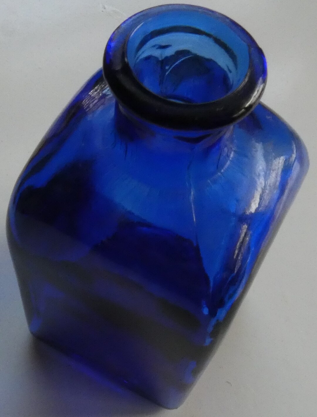 Blue Square Glass Vase-small -wedding -DIY Floral-diy for Your Mom - Etsy