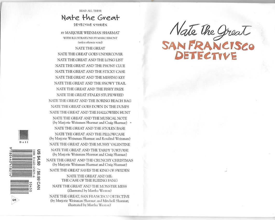 Book-nate the Great-san Francisco Detective-hanukkah Gift - Etsy