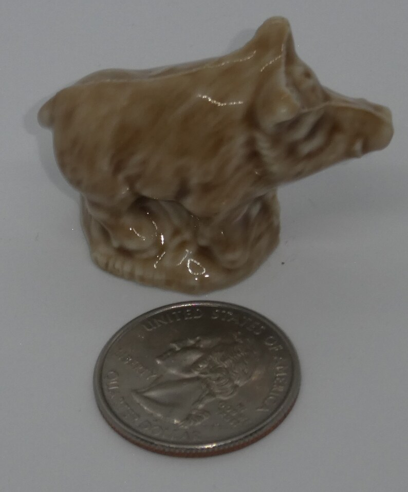 Wade Figurine-wild Boar-tan-pig-collectible-country Decor-back to ...