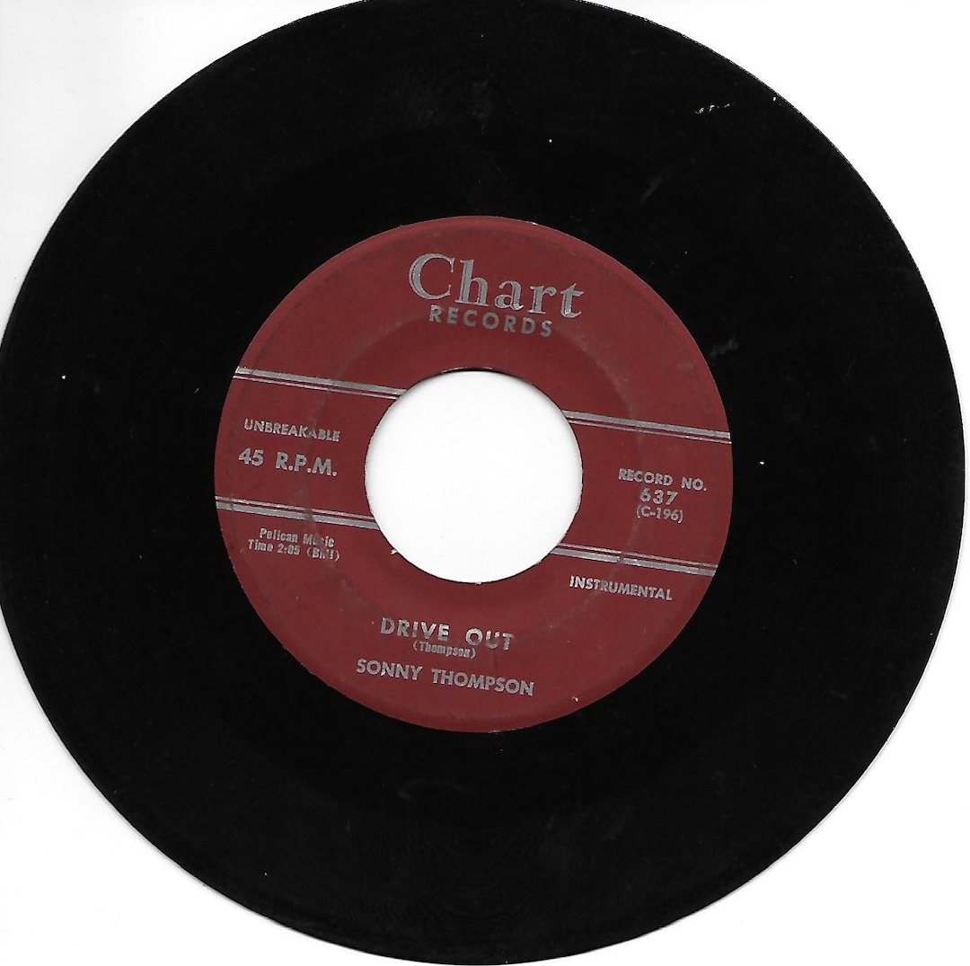 45 Rpm Record-sonny Thompson- Piano- Drive In- Drive Out - Etsy