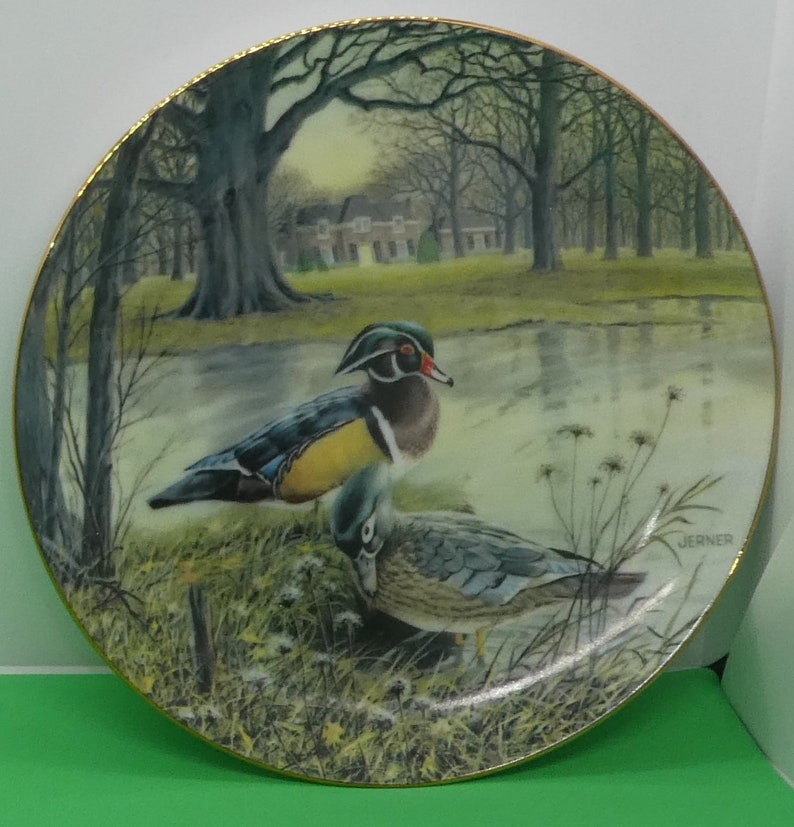 Decorative-plate-wood Duck-the Wildlife Society-bart - Etsy